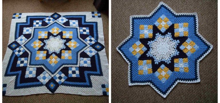 Blue Star Afghan - Love Quilting Online