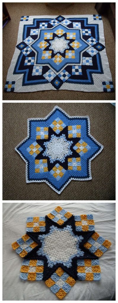 Blue Star Afghan - Love Quilting Online