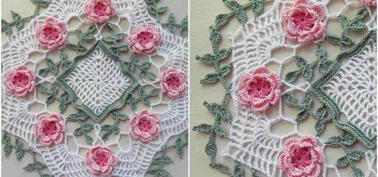 Blue Rose Doily - Love Quilting Online