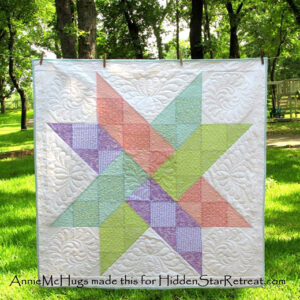 Hidden Star Quilt, a colorful and beautiful quilt that you'll love!!